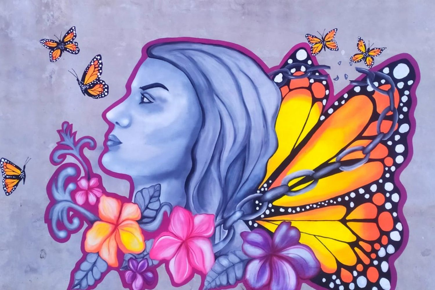 El impresionante mural que hizo una artista local en la casa que ...