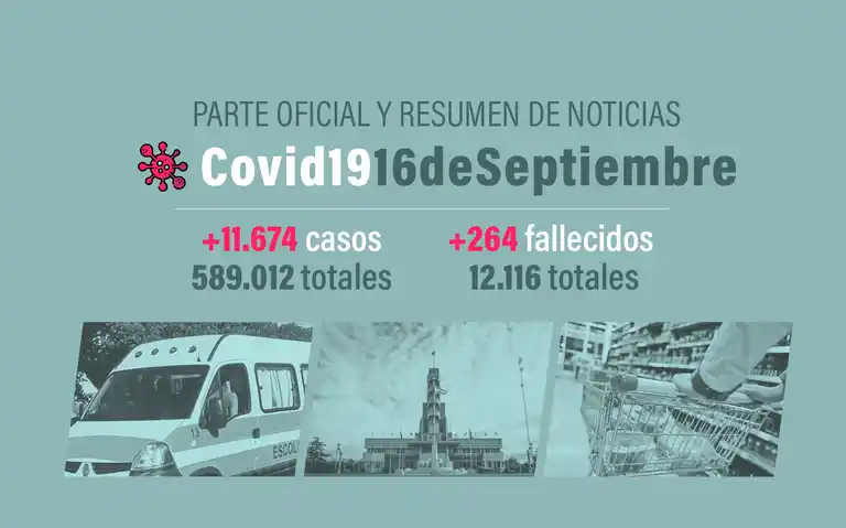#Coronavirus 16 de septiembre: 11.674 nuevos casos y 264 muertes, en ...