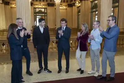 El bailarín Pau Miguez tuvo su despedida en el Teatro Colón antes de ...